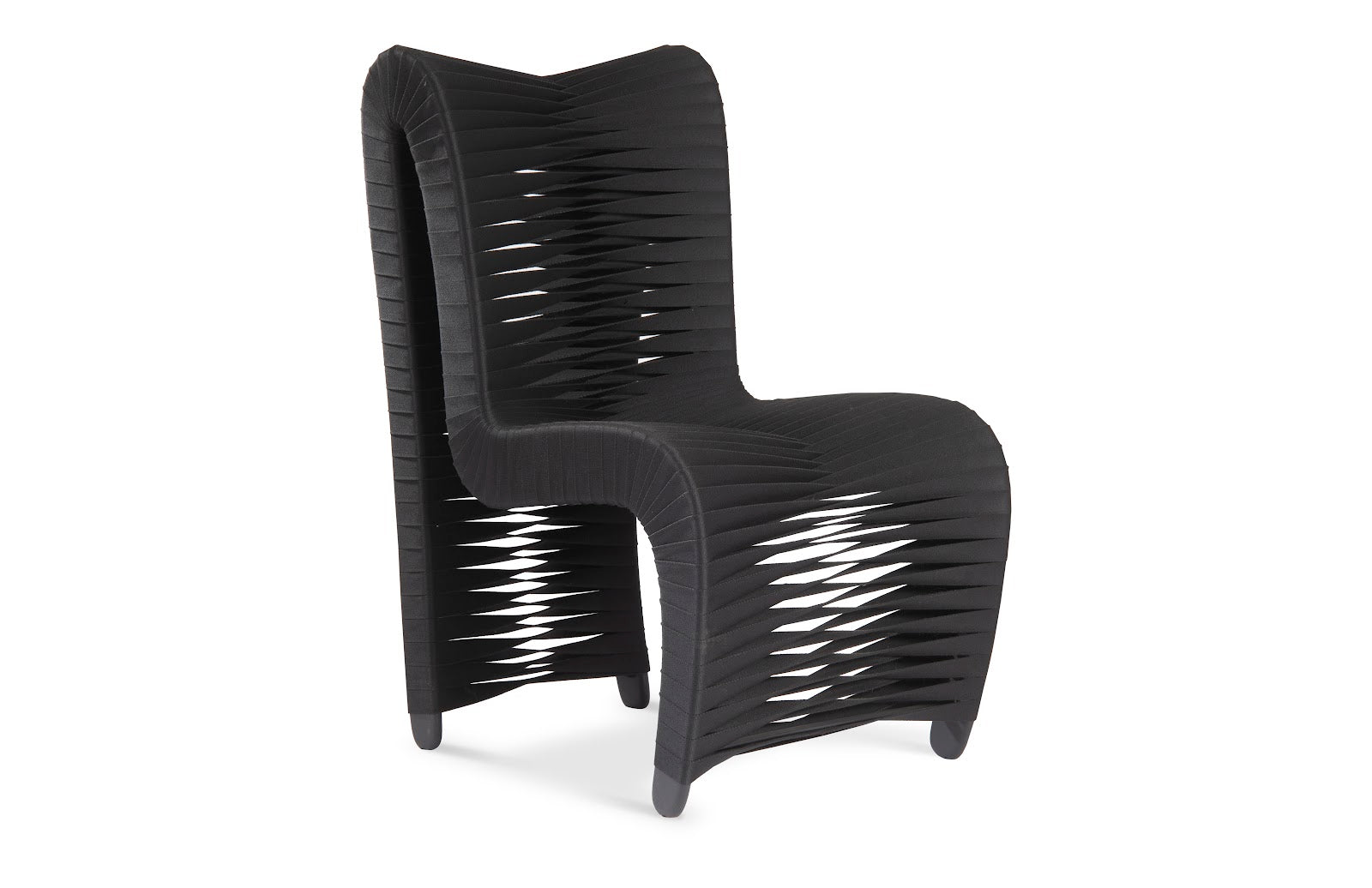 Phillips Collection - Seat Belt Dining Chair, High Back, Black/Black ...