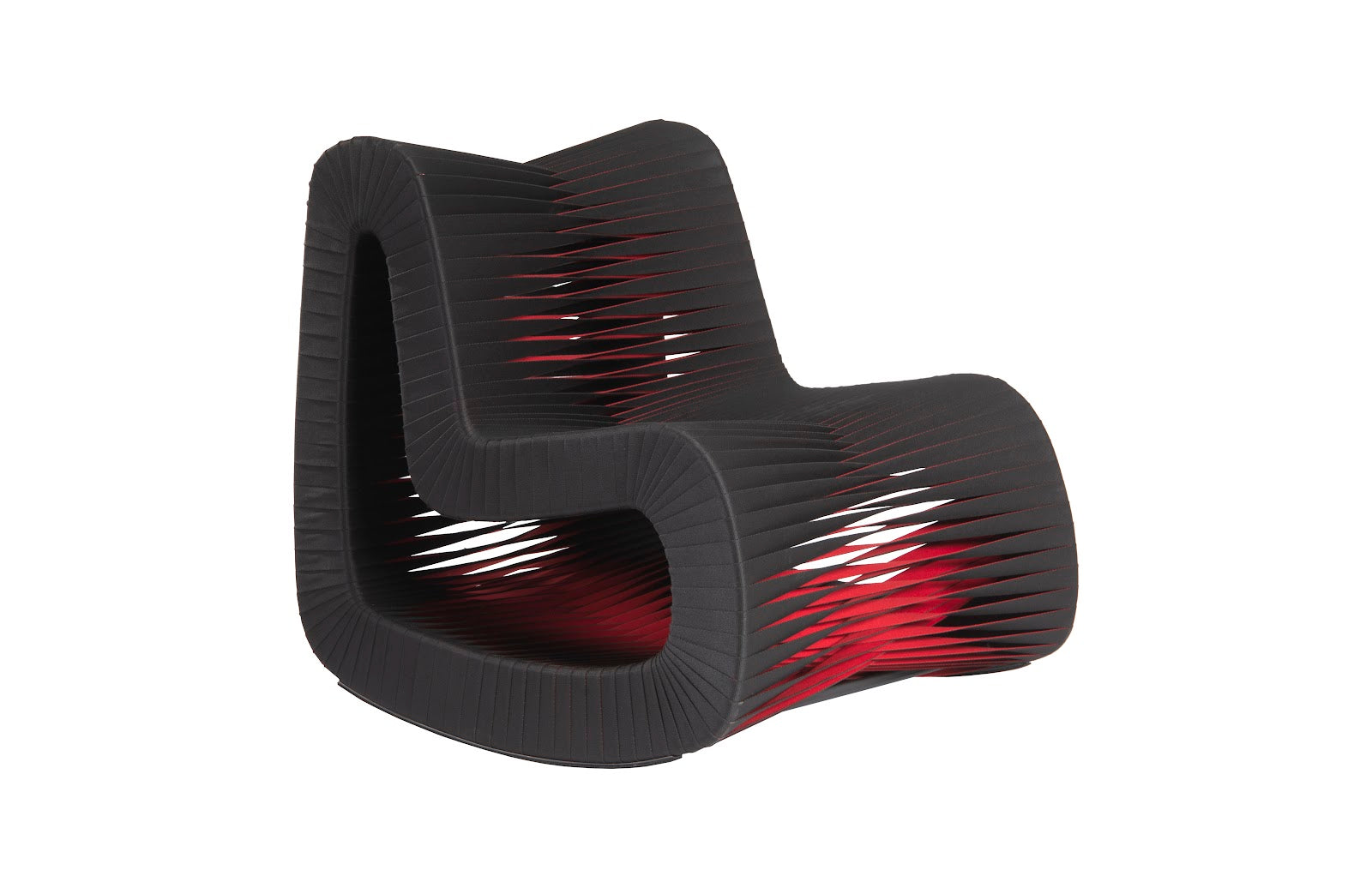 Phillips Collection - Seat Belt Rocking Chair, Black/Red - B2063BZ