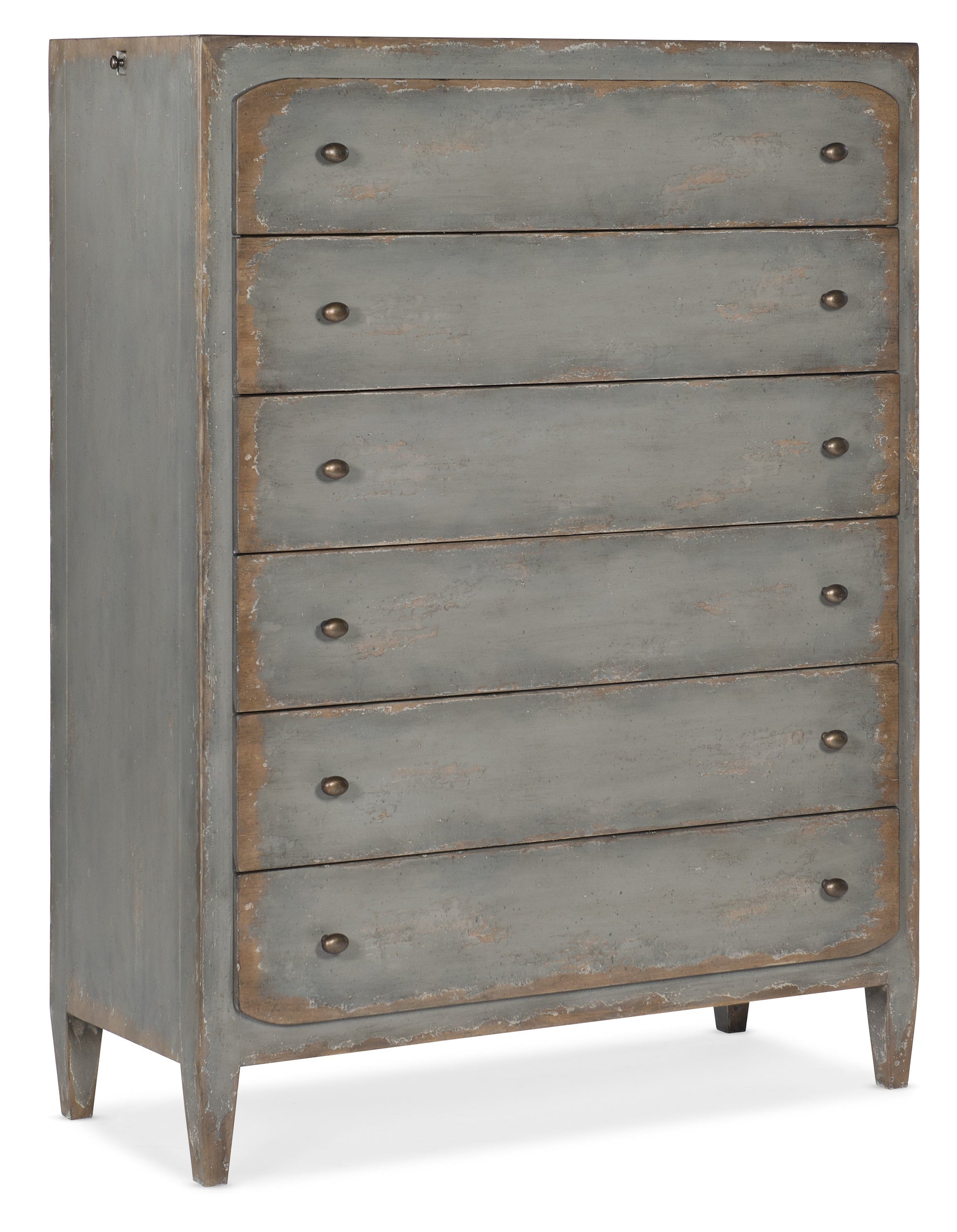 Hooker Furniture - Ciao Bella Six-Drawer Chest- Speckled Gray - 5805-9