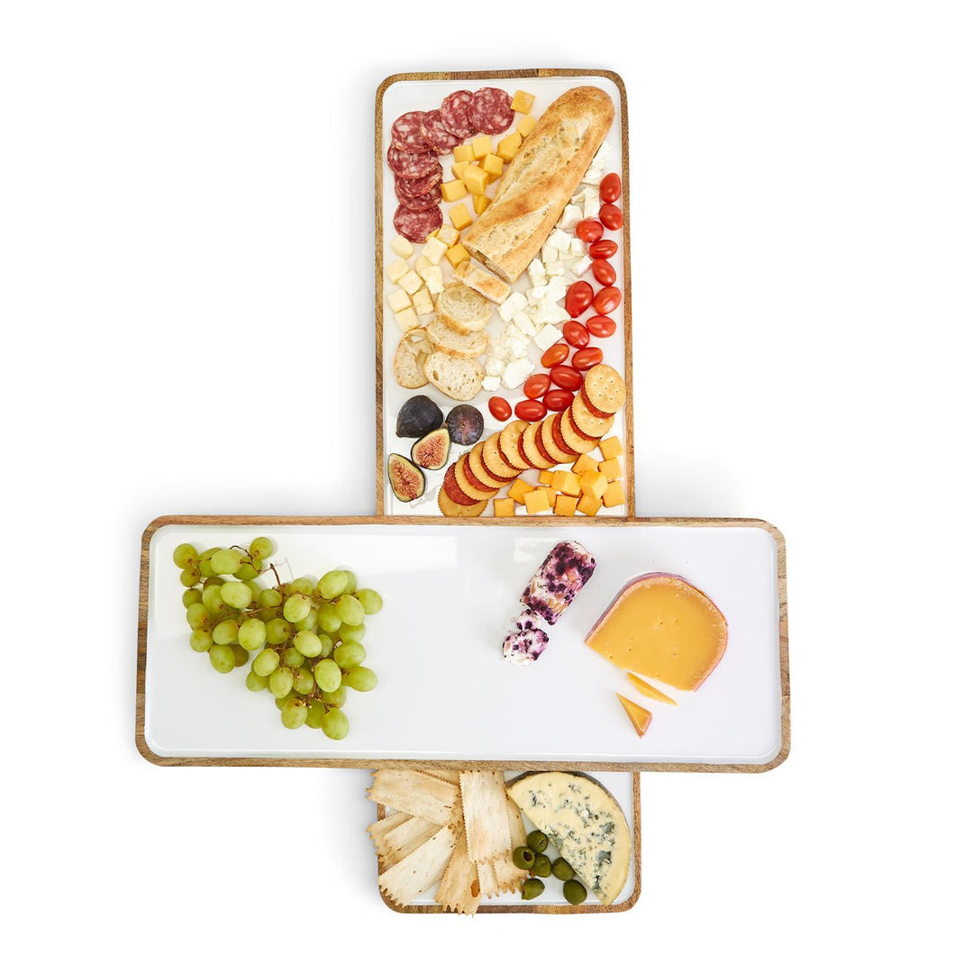 Two's Company Grazing Soiree S/2 Long Rectangular Serving Board Platte