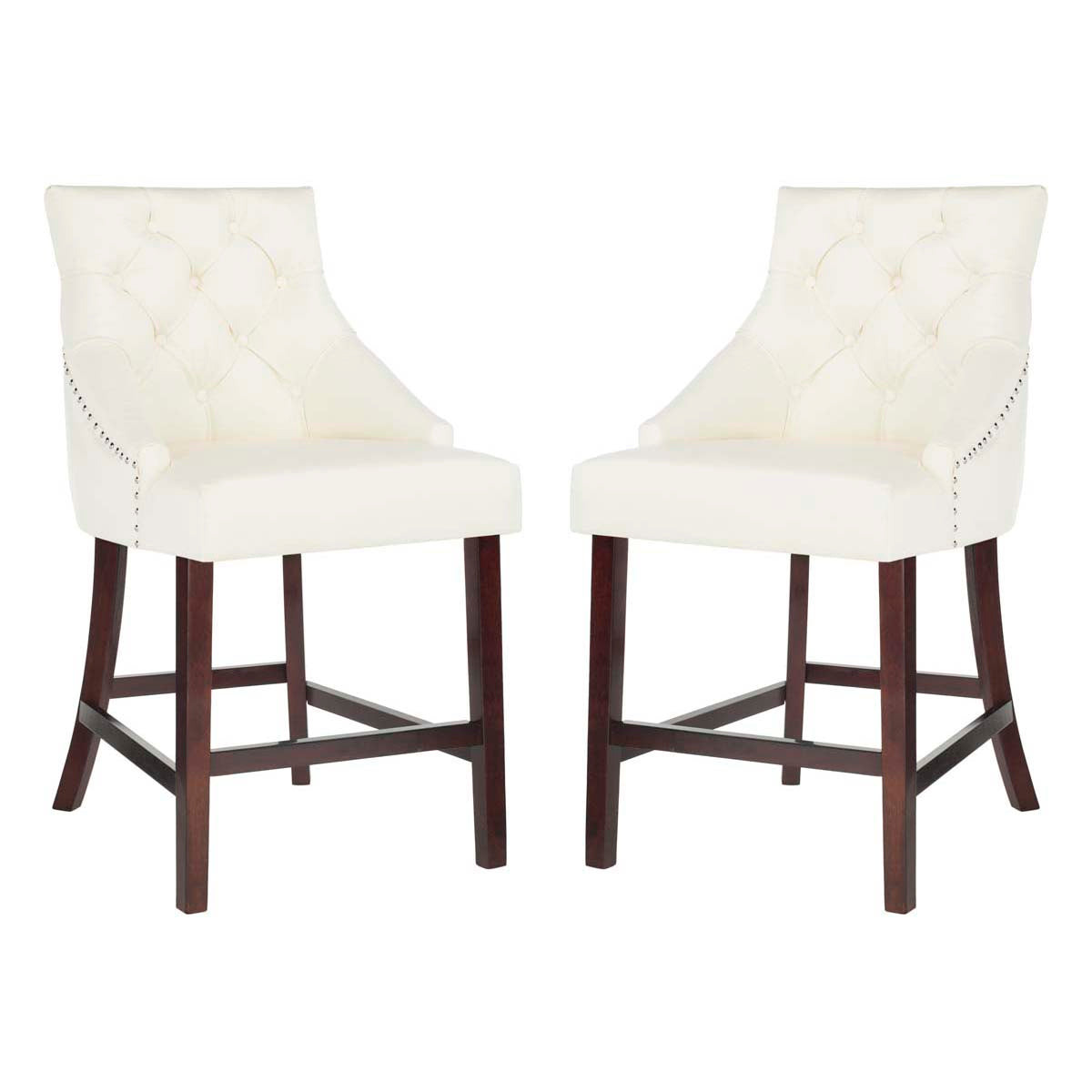 Safavieh Eleni Tufted Wing Back Counter Stool (Set of 2), BST6305